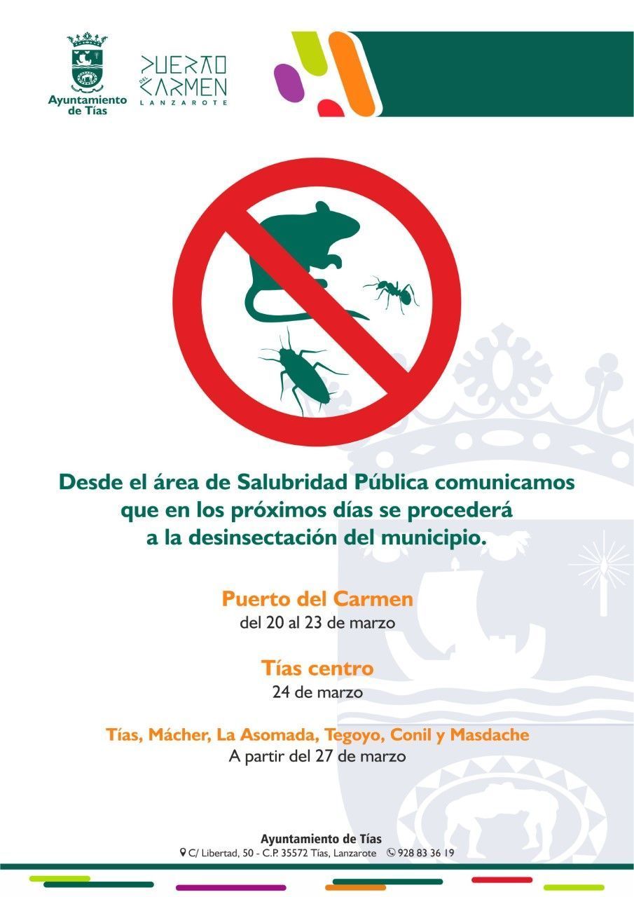 Tías Ayuntamiento pest extermination campaign