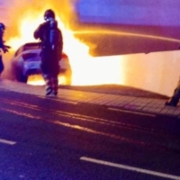 Car burnt out in Puerto del Carmen